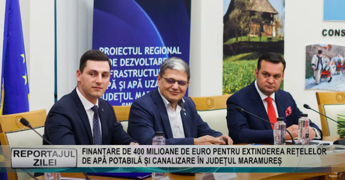 REPORTAJUL ZILEI | Finanțare de 400 milioane de euro pentru extinderea rețelelor de apă potabilă ...